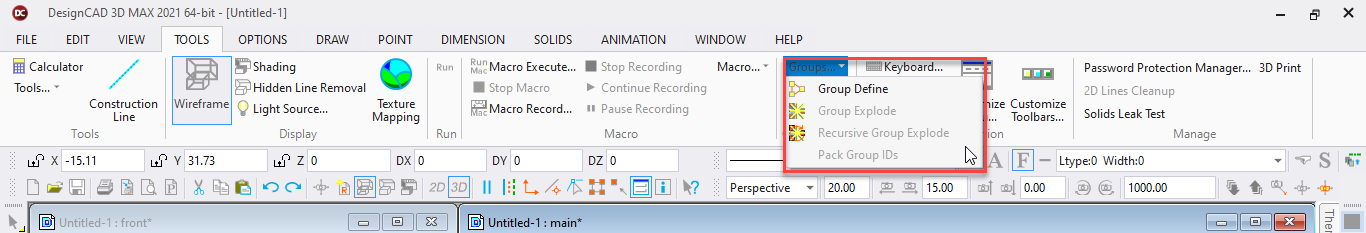 Groups Blocks and Symbols - DesignCAD 2021 User Guide